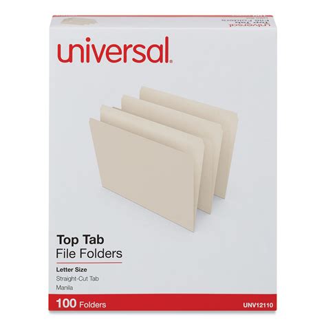 Top Tab File Folders Straight Tabs Letter Size 0 75 Expansion Manila 100 Box InkyToners