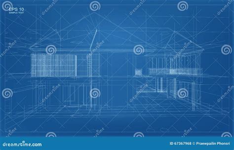 Abstract D Render Of Building Wireframe Structure Stock Vector Illustration Of Engineering