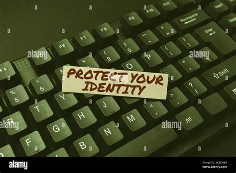 Text Showing Inspiration Protect Your Identity Word Written On Enabling Privacy On Your Social