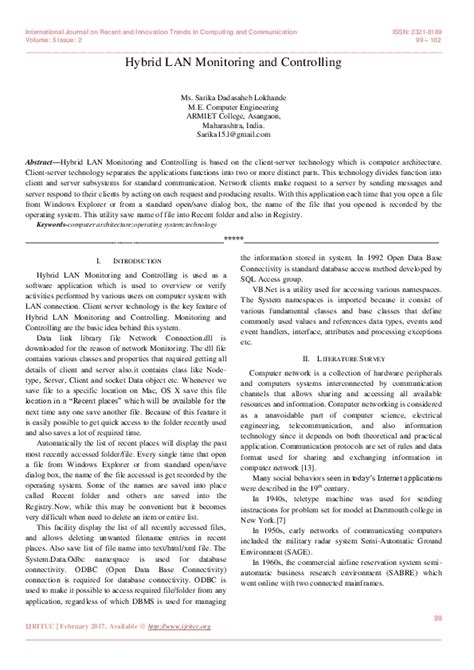 Pdf International Journal On Recent And Innovation Trends In Computing And Communication