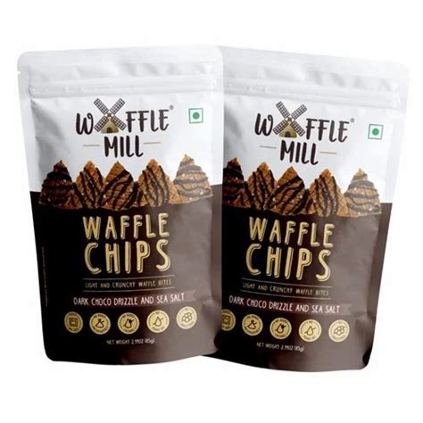 Waffle Mill Waffle Chips Dark Choco Drizzle And Sea Salt 85 Gm