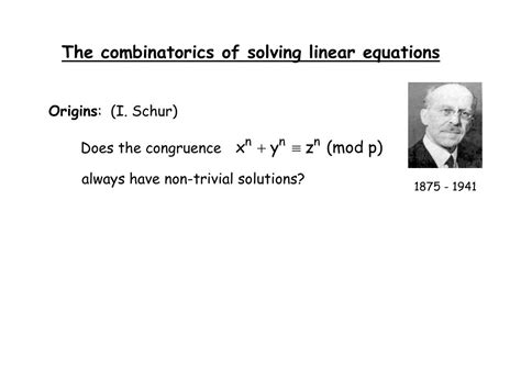 Ppt The Combinatorics Of Solving Linear Equations Powerpoint