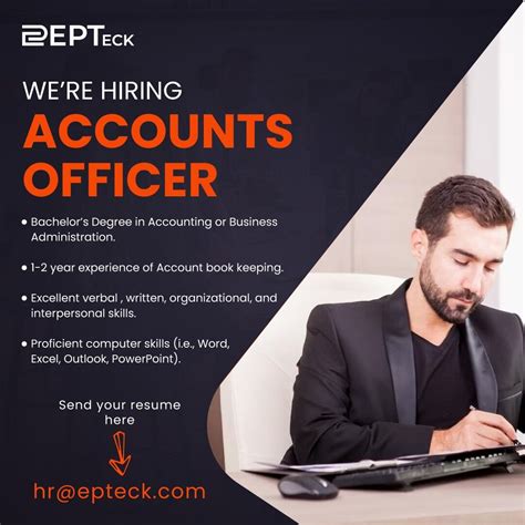 Epteck On Linkedin 𝐖𝐞 𝐀𝐫𝐞 𝐇𝐢𝐫𝐢𝐧𝐠 📢 Account Officer 𝐅𝐮𝐥𝐥 𝐭𝐢𝐦𝐞