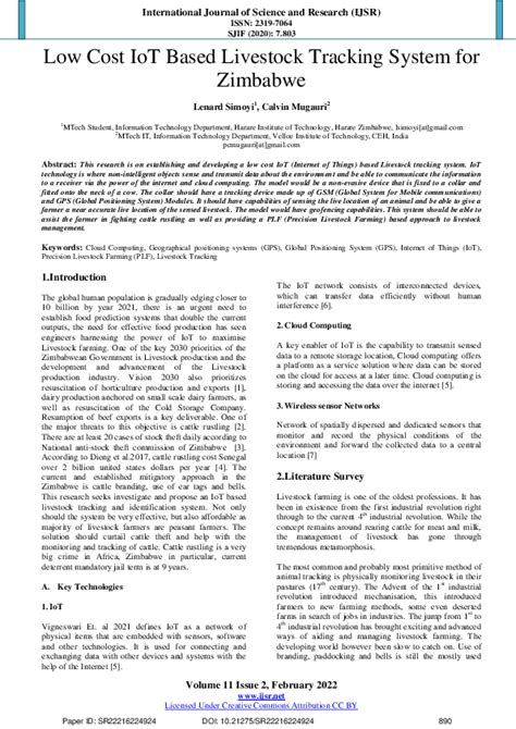 Pdf Low Cost Iot Based Livestock Tracking System For Zimbabwe