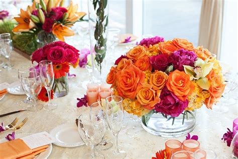 Pink Orange And Yellow Wedding