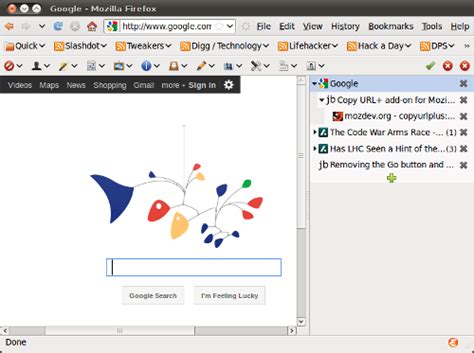 a cleaner user interface for firefox