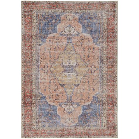 Percy Rustblue Rug Homeplace Furniture And Design