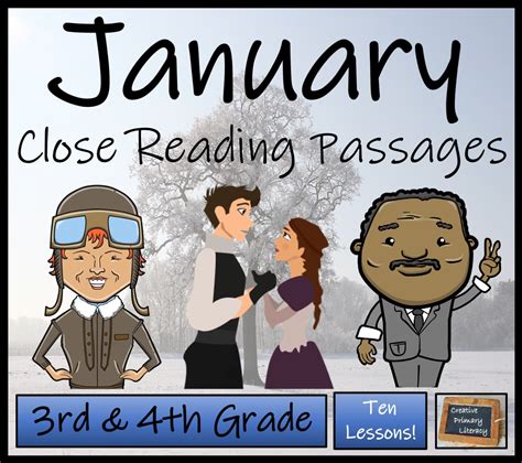 January Close Reading Comprehension Passages 3rd Grade And 4th Grade