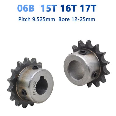 1pc 15t 16t 17t 06b Sprockets For Roller Chain 15 16 17 Tooth A3 Steel
