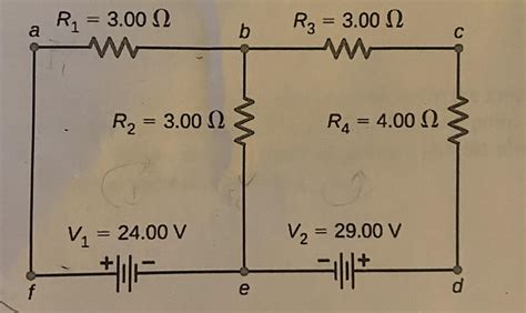 Solved For The Following Circuit Find The Currents Through Chegg