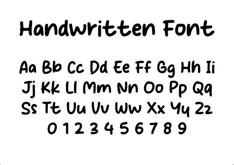 Handwriting Font Cute Handwriting Neat Handwriting Alphabet Svg