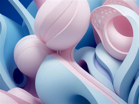 Premium Ai Image Organic Waveforms Abstract 3d Render With Undulating