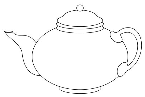 Premium Vector A Cartoon Drawing Of A Teapot