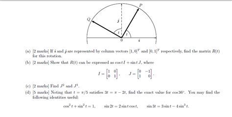 Matrices Matrix Representation Of A Trigonometric Rotation Mathematics Stack Exchange