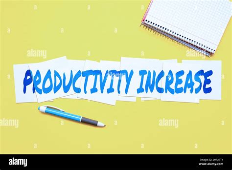 Conceptual Caption Productivity Increase Business Overview Get More Things Done Output Per Unit