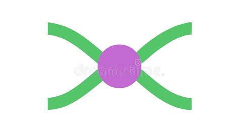 Intersecting Lines Icon For Shuffle Connection Or Atom Symbol Vector