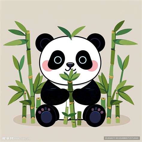 可爱卡通熊猫设计图 其他图标 标志图标 设计图库 昵图网