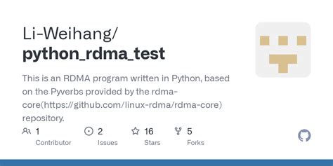 Github Li Weihangpythonrdmatest This Is An Rdma Program Written