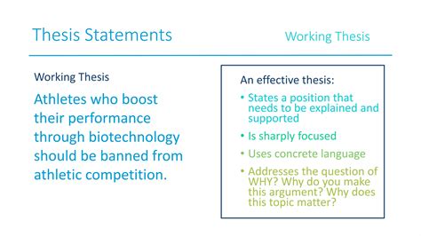 Drafting A Thesis Statement Ppt