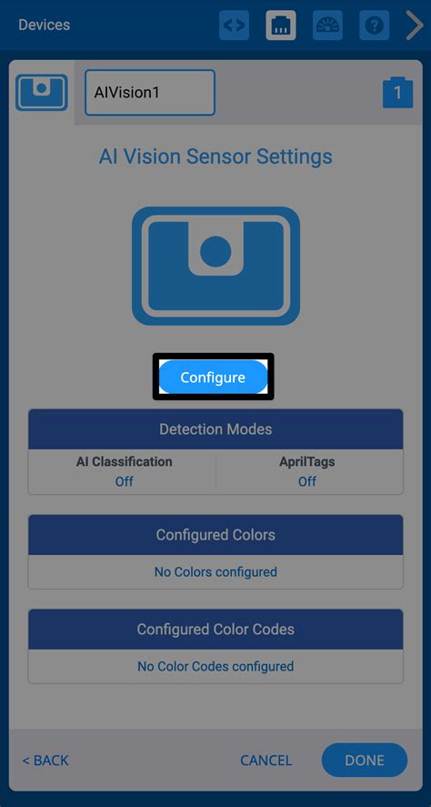 Connect The Ai Vision Sensor To App Based Vexcode Iq Vex Library