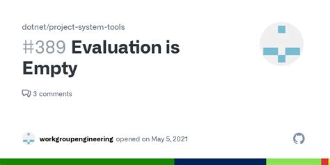 Evaluation Is Empty Issue Dotnet Project System Tools GitHub