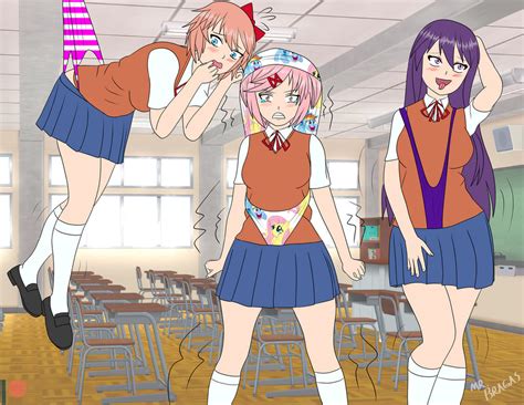 Patreon Request Doki Doki Wedgie Club By Mrbragas On Deviantart