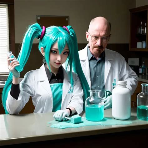 Hatsune Miku And Walter White Making Meth