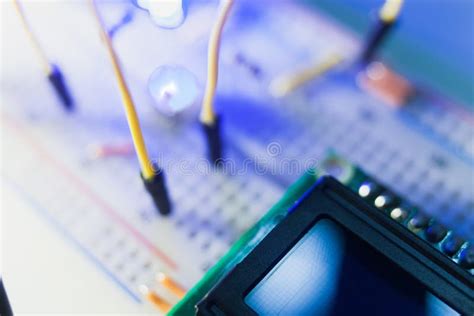Component Of Smart Robotics Breadboard Stock Photo Image Of Project Scheme