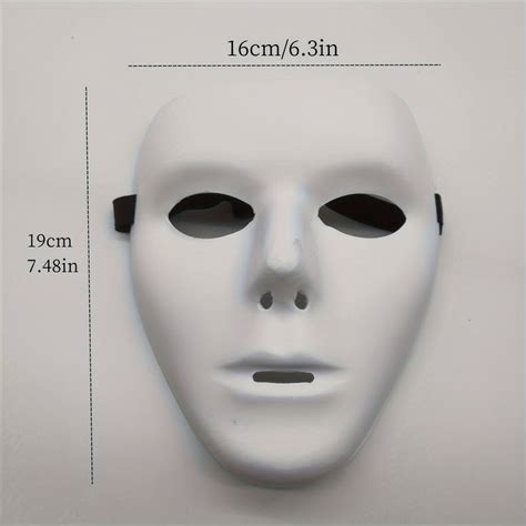 Punk Classic Horror Pure White Full Face Mask Halloween Cosplay Photo