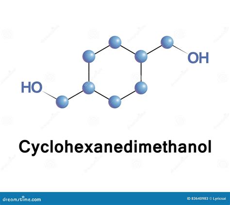 Cyclohexanedimethanol Isomeric Organic Stock Vector Illustration Of