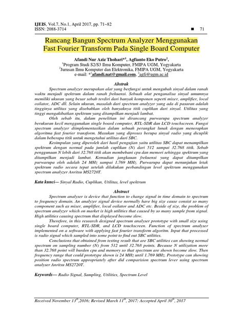 16417 49158 1 Pb Rancang Bangun Spectrum Analyzer Menggunakan Fast