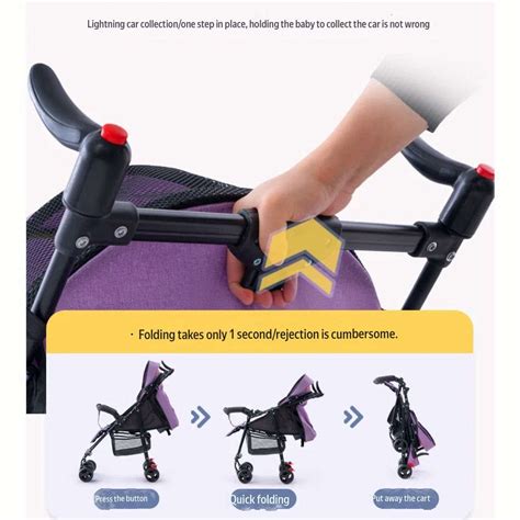 Strollers Deluxe Folding Stroller Lightweight Blue For Sale In