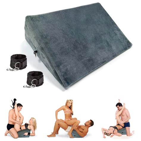 Sex Toys Pillow Triangle Shaped Sex Pillow With Handcuffs Multifunctional Foam