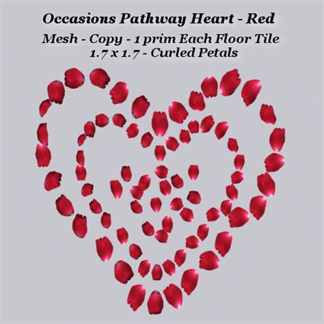 Second Life Marketplace Occasions Pathway Heart Red