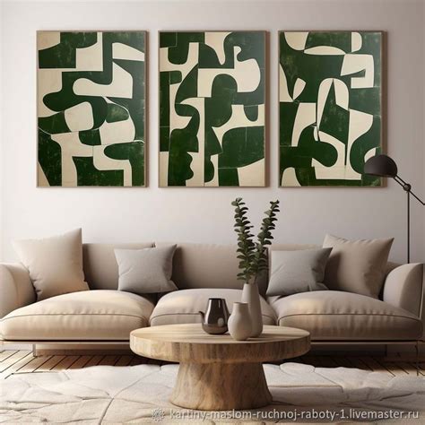 Картина маслом абстракция Триптих Подборка бесплатно в интернет