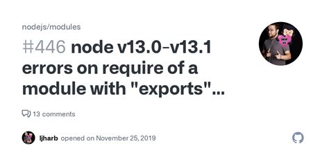 Node V130 V131 Errors On Require Of A Module With Exports Defined