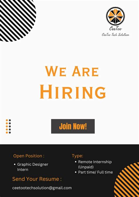 Ceetoo Tech Solutions On Linkedin An Unpaid Internship At Ceetootechsolutions For A Graphic