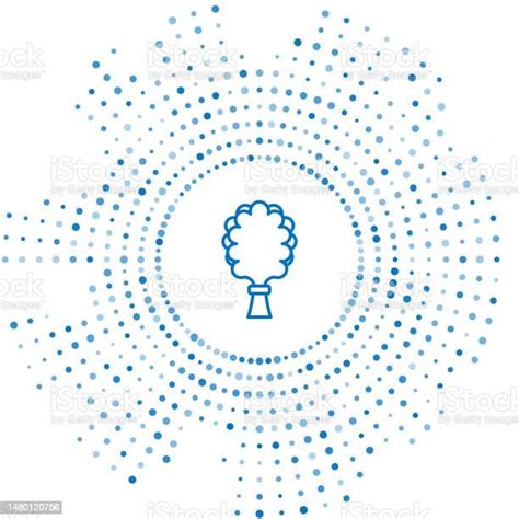 파란색 선 사우나 빗자루 아이콘은 흰색 배경에 격리되어 있습니다 자작 나무 나뭇 가지에서 빗자루 러시아 증기 목욕 사우나 세면장을위한 가지 추상 원 임의의 점 벡터 사우나에