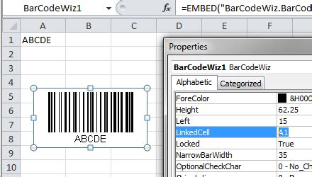 Barcode ActiveX Control And Add In For MS Office BarCodeWiz