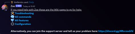 Help Command Zoe Discord Bot Wiki