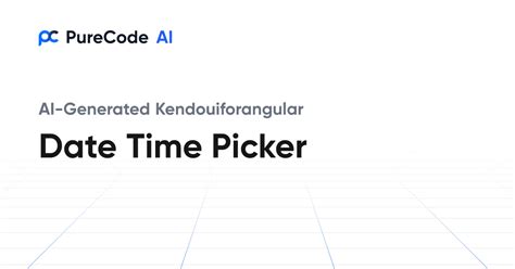 Build Great Kendouiforangular Date Time Picker Components Faster Using