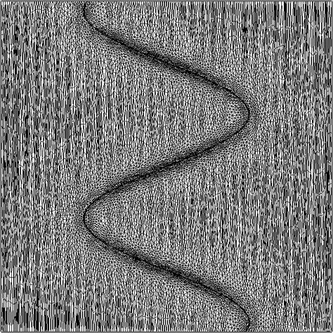 final adapted meshes minimizing l 1 top left l 2 bottom left and l