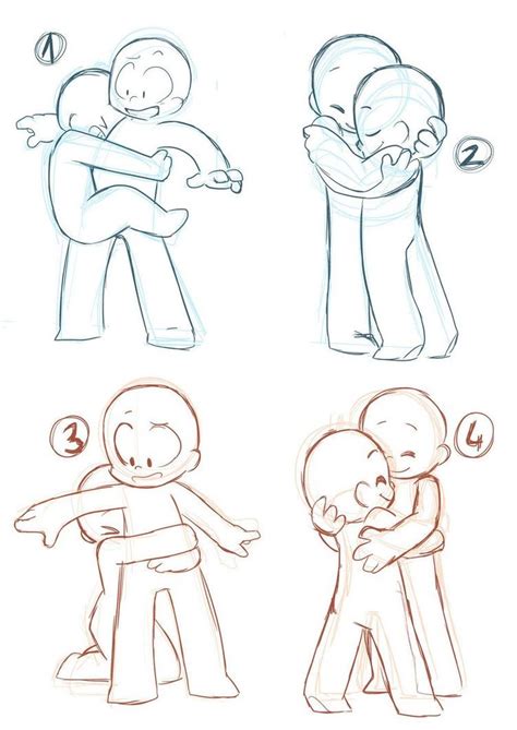 How To Draw Someone Hugging How To Draw Hugs Hugging Tutorial