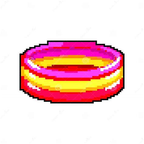 Float Inflatable Swimming Pool Game Pixel Vector Illustratie Vector