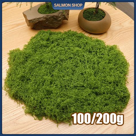 100g200g Green Artificial Moss Simulation Eternal Life Fake Moss Mini