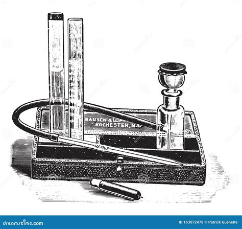 Gower`s Hemoglobinometer Vintage Engraving Stock Vector Illustration