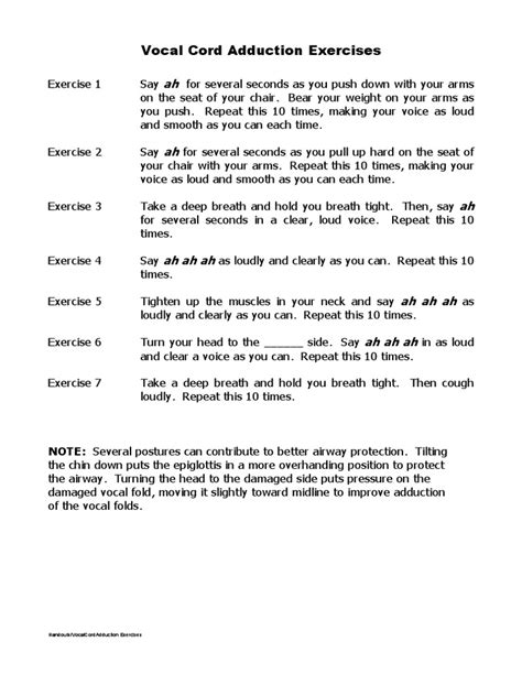Vocal Cord Adduction Exercises Pdf Breathing Anatomical Terms Of