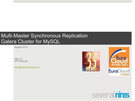 Galera Cluster For MySQL Introduction Slides PDF Databases Computer Software And