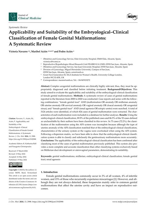 Pdf Applicability And Suitability Of The Embryologicalclinical