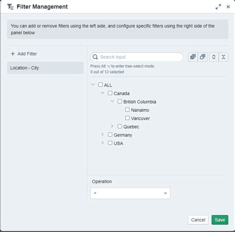 Standard Mode And Tree Select Mode